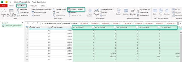Effortlessly unpivot data with Excel Power Query